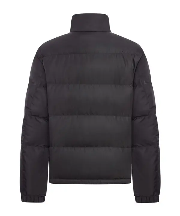 Prada Quilted High Neck Zip-up Jacket - Black
