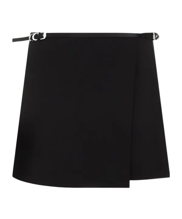 Givenchy Belted Wrap Mini Skirt - Black