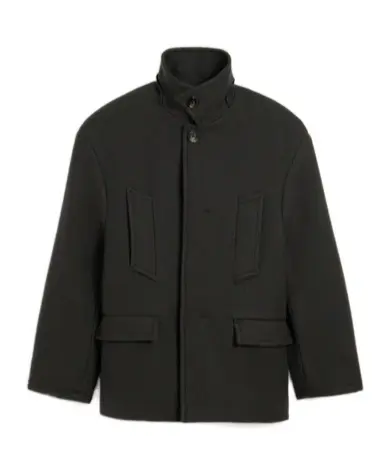 Ami Oversized Gabardine Peacoat