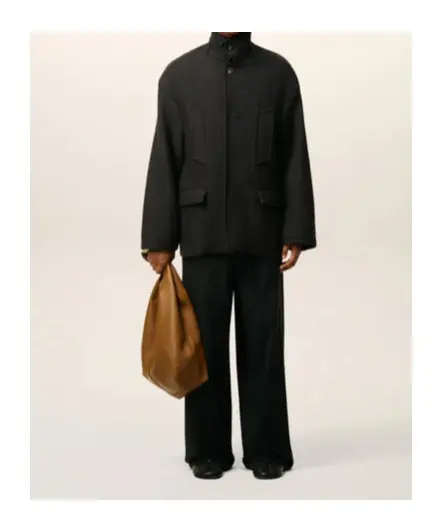 Ami Oversized Gabardine Peacoat