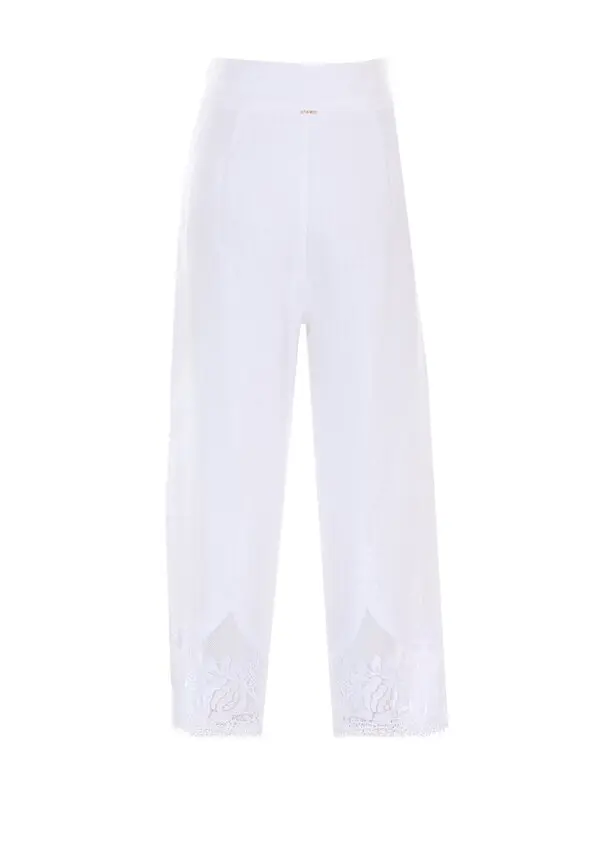 TWINSET Lace Cropped Trousers - No