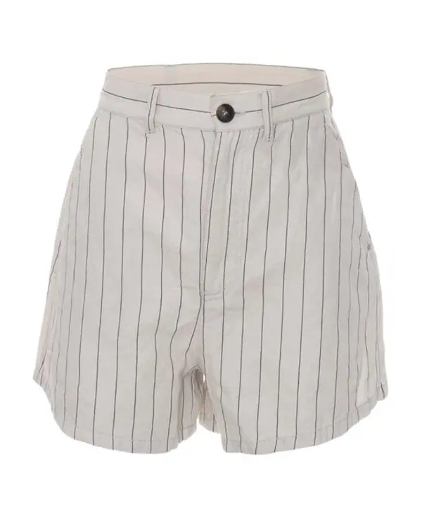 Emporio Armani Striped High-waisted Shorts