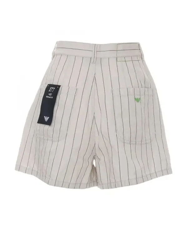 Emporio Armani Striped High-waisted Shorts