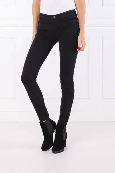 Emporio Armani Logo Detail Slim Fit Jeans - Black