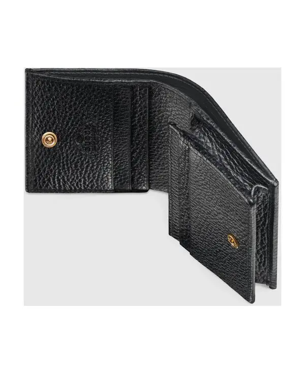 Gucci Logo Plaque Bifold Wallet - Black