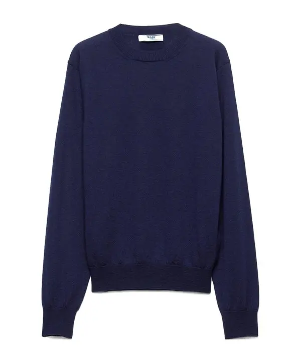 Prada Cashmere Crew-neck Sweater - Navy