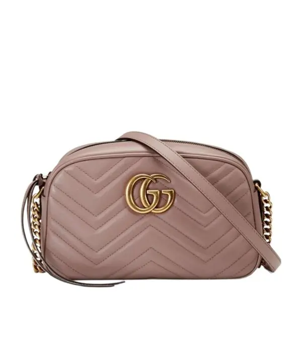 Gucci Gg Marmont Small Quilted Shoulder Bag - Brown