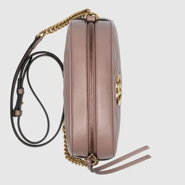 Gucci Gg Marmont Small Quilted Shoulder Bag - Brown