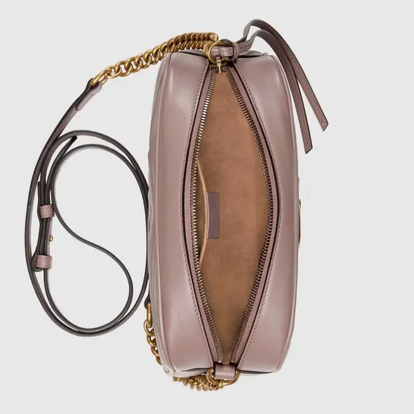 Gucci Gg Marmont Small Quilted Shoulder Bag - Brown