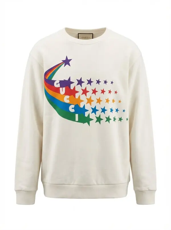 Gucci Shooting Star Print Sweatshirt - Ivory White