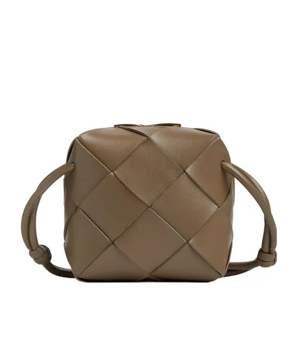 Bottega Veneta Woven Leather Mini Bag - Brown Grey