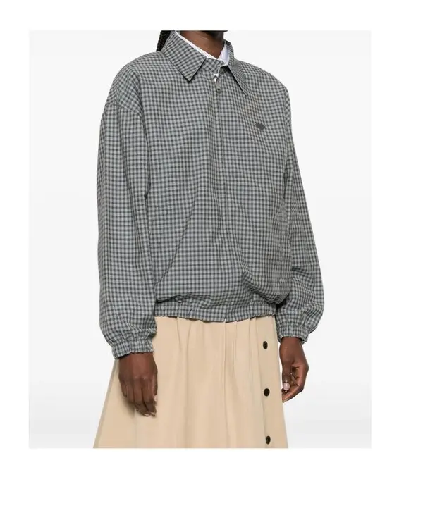 Prada Checked Poplin Jacket - Iron-gray