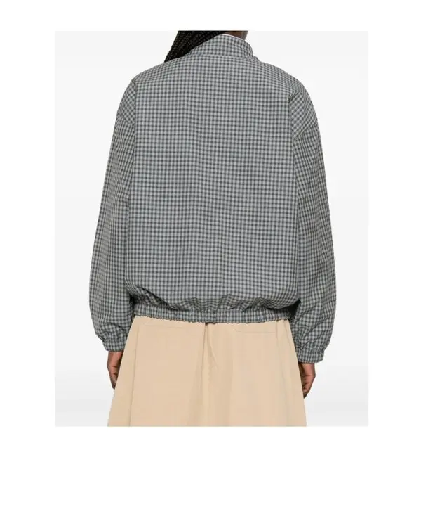 Prada Checked Poplin Jacket - Iron-gray