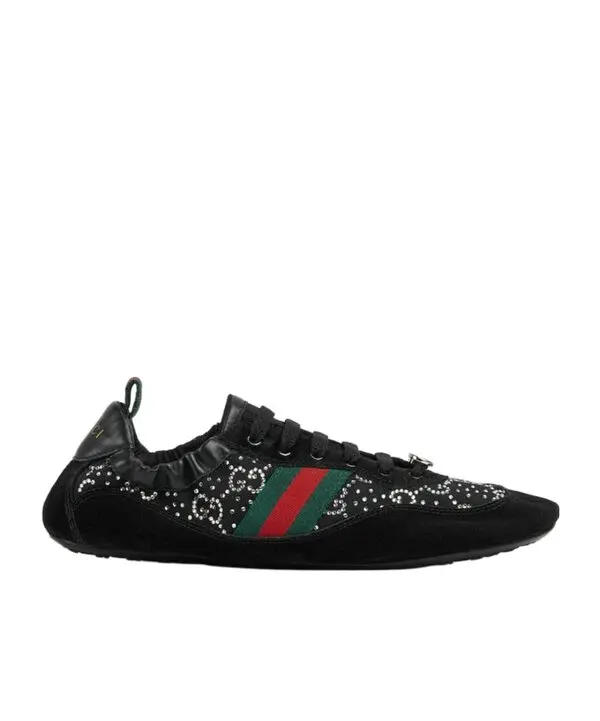 Gucci Gg Embellished Trainers - Black