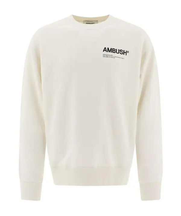 AMBUSH Fleece Workshop Logo-print Sweatshirt - White