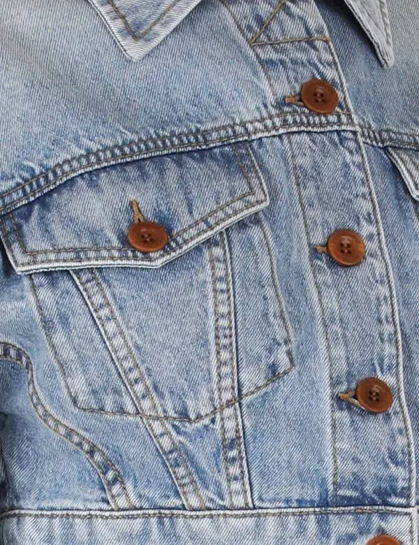 Zimmermann Raie Cropped Denim Jacket