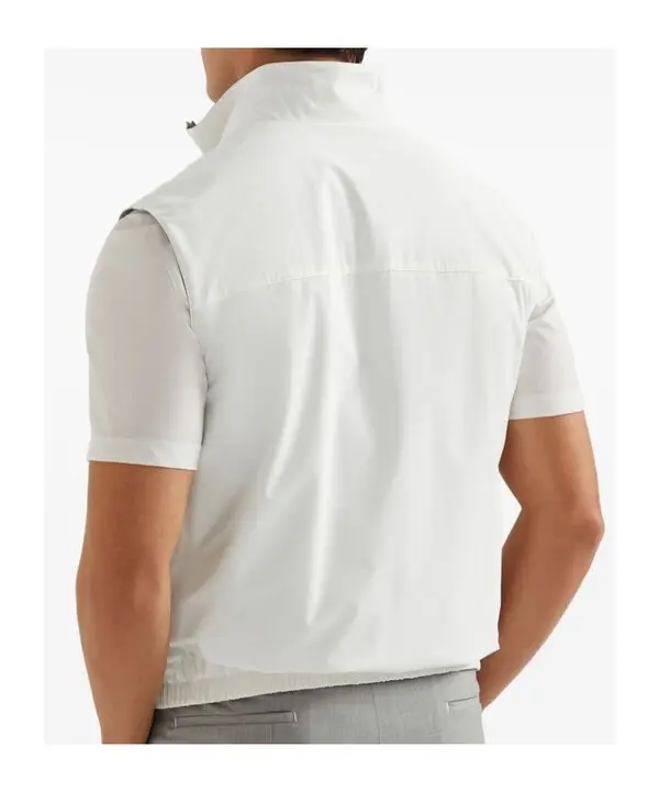Brunello Cucinelli Reversible Quilted Zip-up Gilet - Off-white/gray