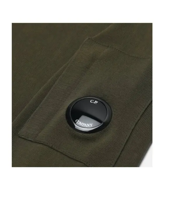 C.P. COMPANY Crew Neck Knitted Sweater With Lens Detail