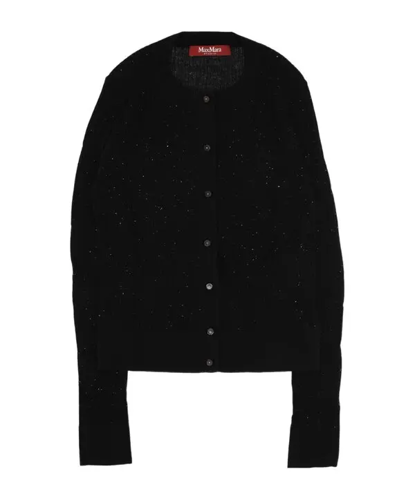 Max Mara Crewneck Button-up Cardigan - Black