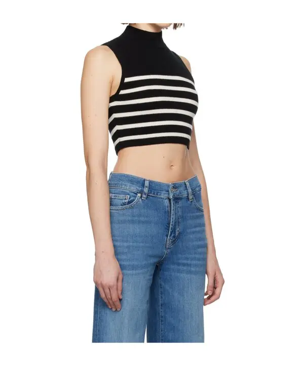 FRAME Sleeveless Striped Knit Sweater