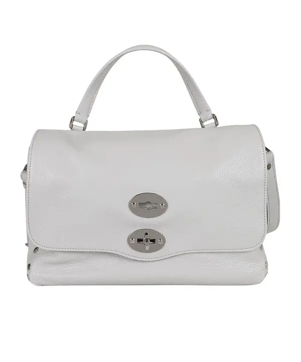 ZANELLATO Postina Twist Lock Small Tote Bag - White