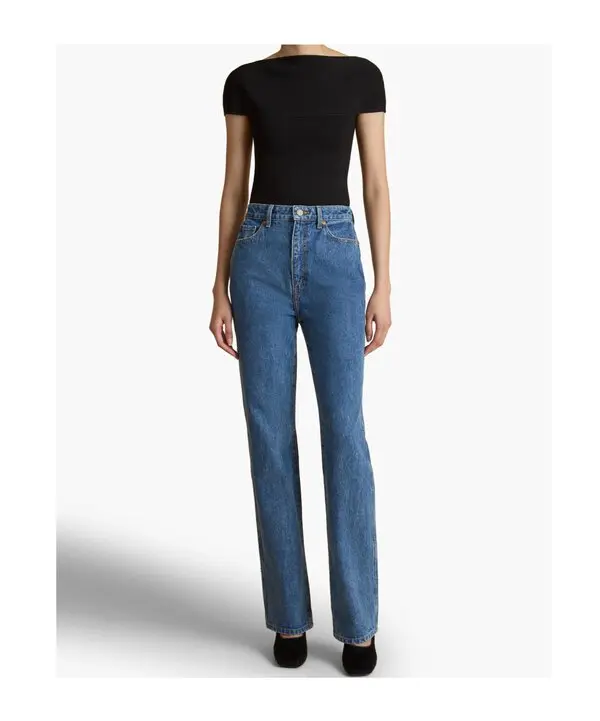 Khaite Straight Leg Pocket Jeans