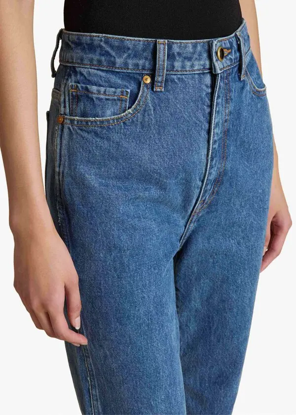 Khaite Straight Leg Pocket Jeans