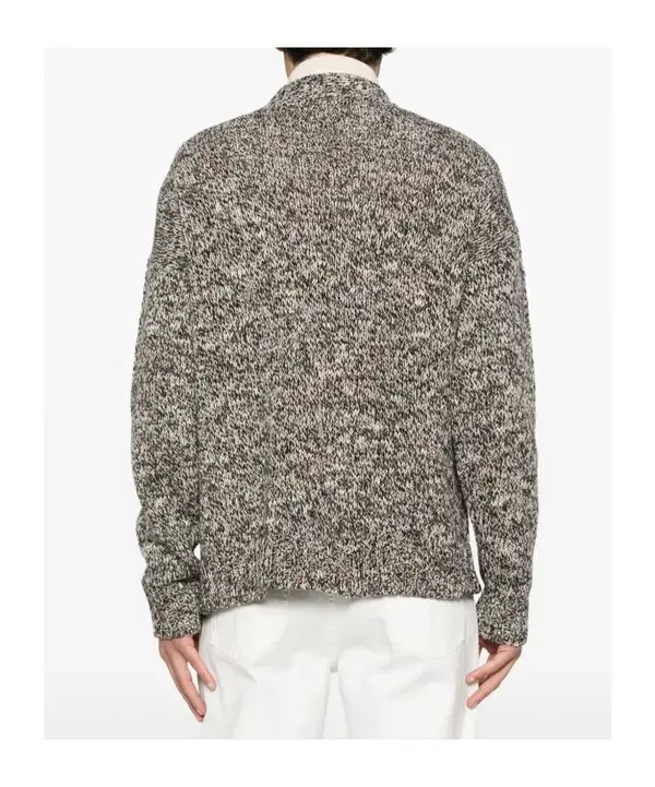 Tagliatore Relaxed Fit V-neck Buttoned Knitwear - Gray