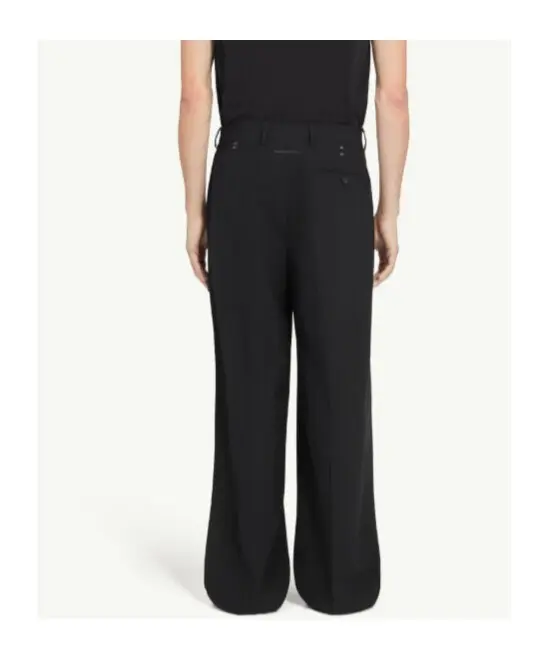 MAISON MARGIELA Pleated Wide-leg Tailored Pants - Black
