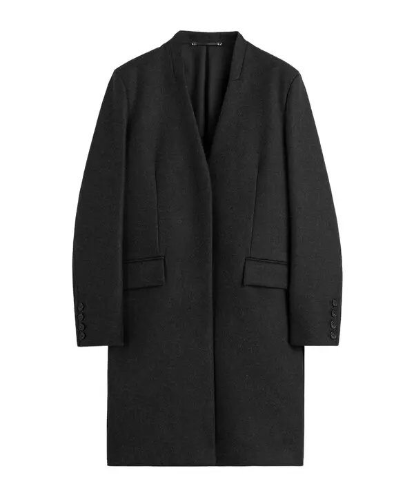 TOTEME Deep Pleat Coat - Charcoal-grey