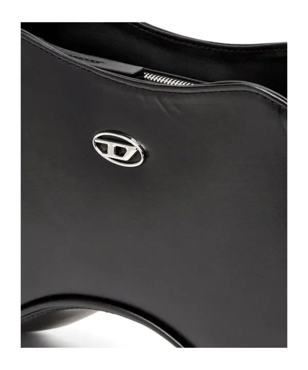 DIESEL® Play Logo Plaque Shoulder Bag - Black