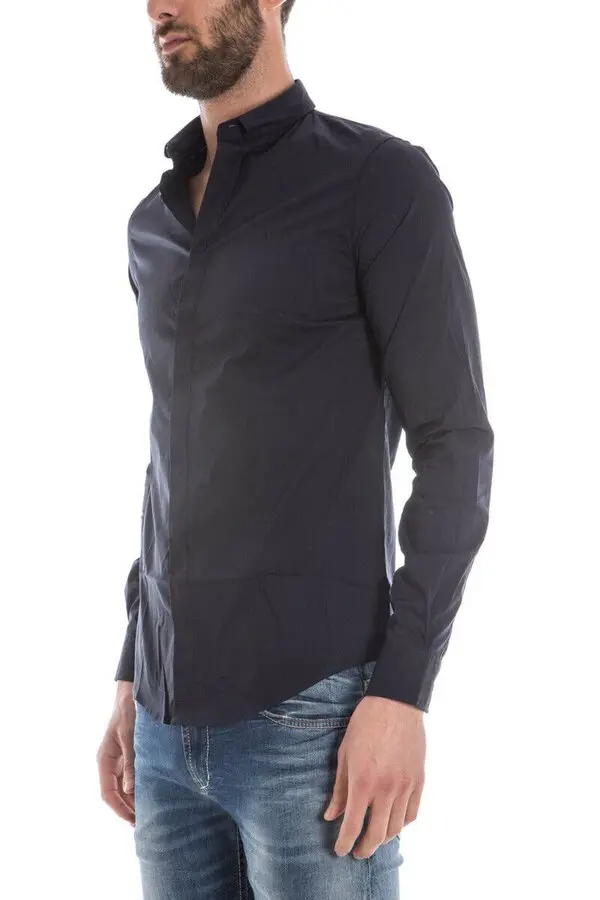 Emporio Armani Long-sleeved Shirt - Black