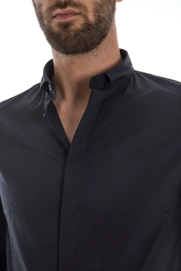 Emporio Armani Long-sleeved Shirt - Black