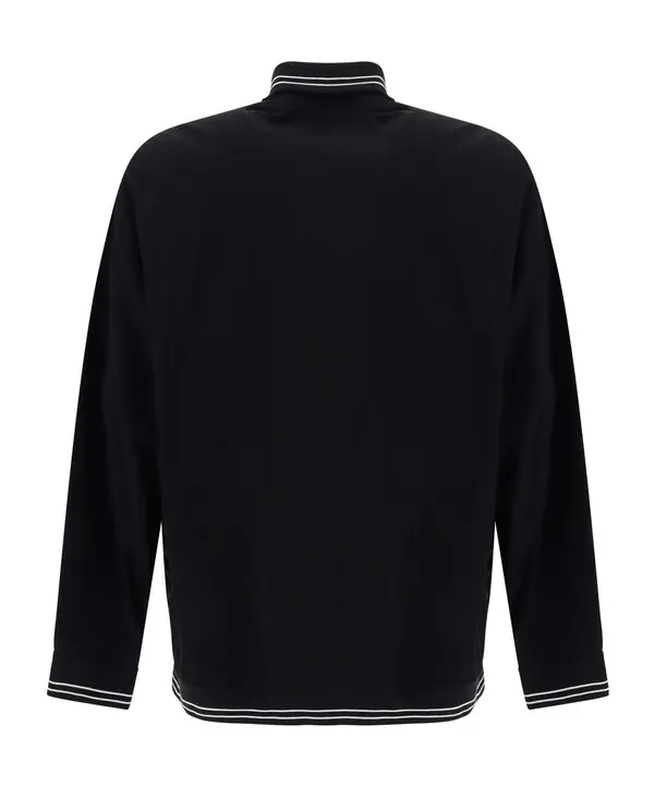 Prada Zip-up Coat With Enameled Triangle Logo