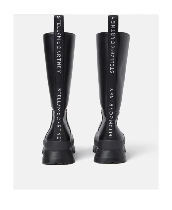 Stella McCartney Rounded-toe Slip-on Boots - Black
