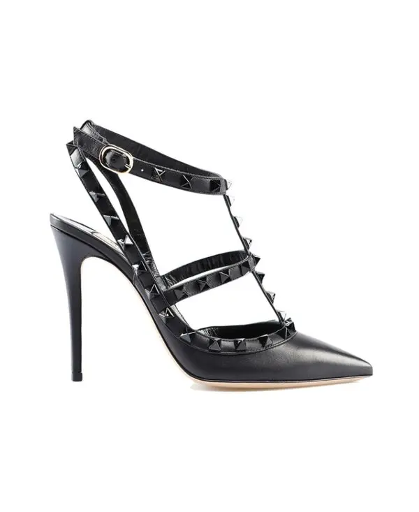 Valentino Garavani Rockstud Ankle Strap Pumps - Black