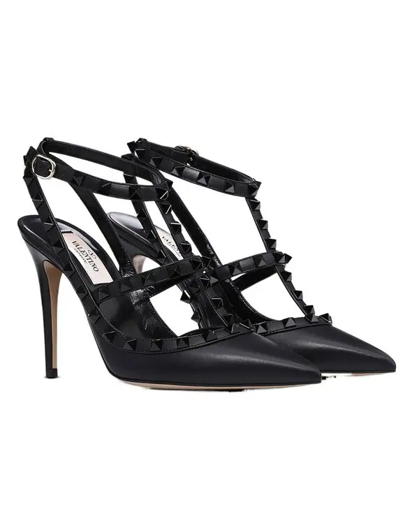 Valentino Garavani Rockstud Ankle Strap Pumps - Black