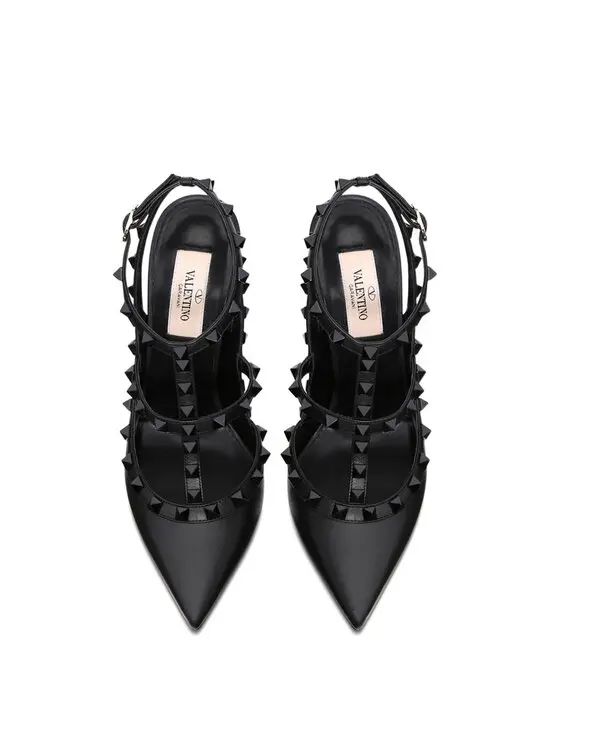 Valentino Garavani Rockstud Ankle Strap Pumps - Black