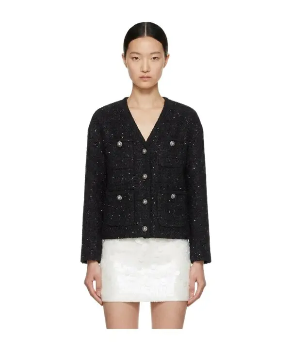 Marissa Chiara V-neck Embellished Jacket