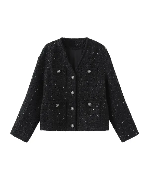 Marissa Chiara V-neck Embellished Jacket