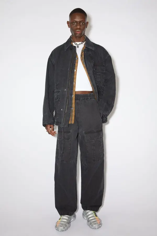 Acne Studios Mid-waist Cargo Trousers - Black