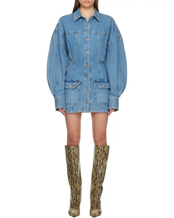 Attico Mini Dress - Sky-blue