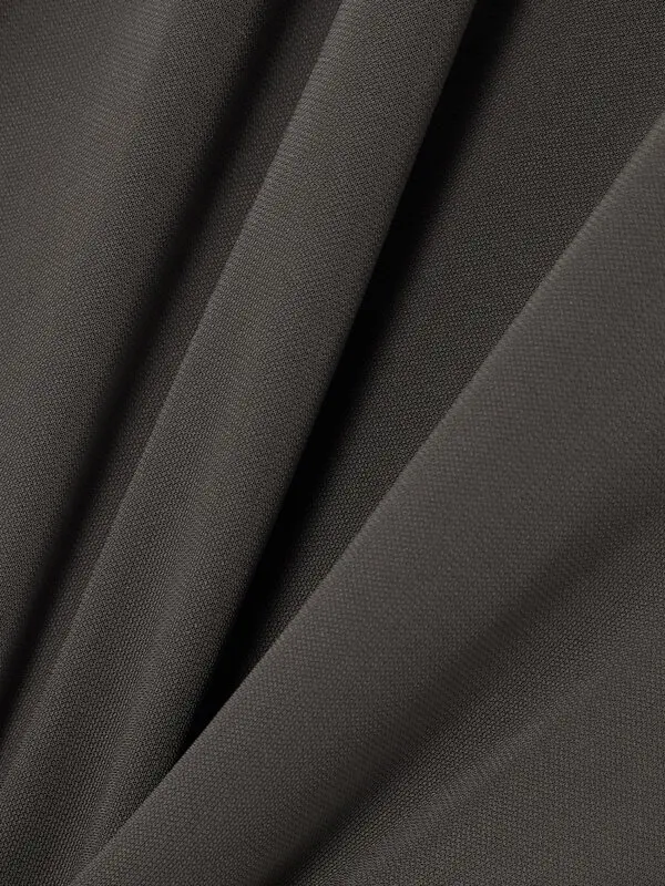 TOTEME Asymmetrical Neckline Long Sleeve Draped Dress - Anthracite Grey
