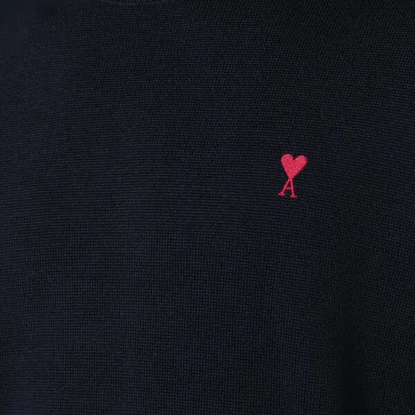 Ami High-neck Embroidered Sweater