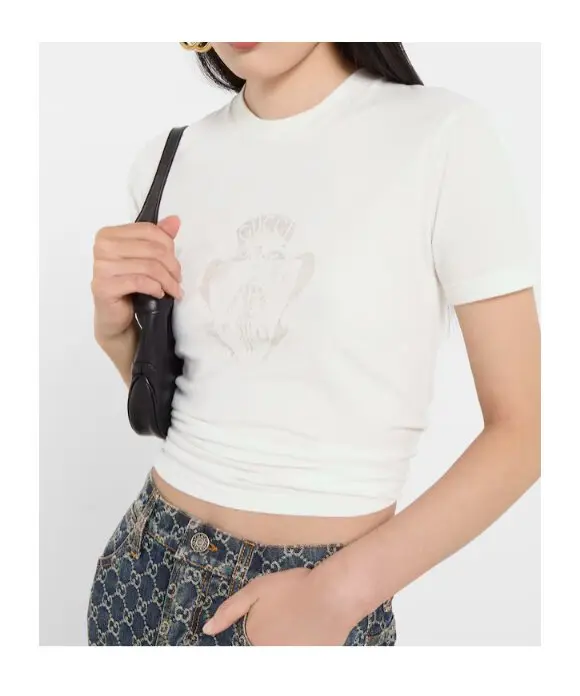 Gucci Cotton Jersey T-shirt With Crest Detail