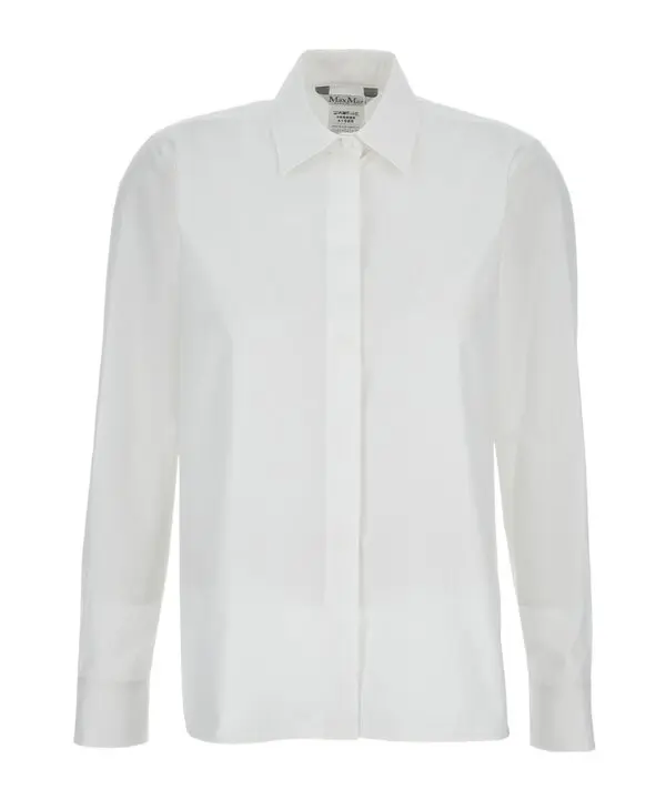 Max Mara Maroso Button-up Long-sleeved Shirt - White