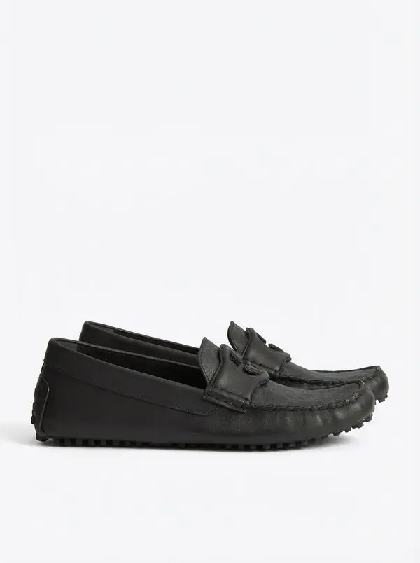 Gucci Interlocking G Driving Loafers - Black