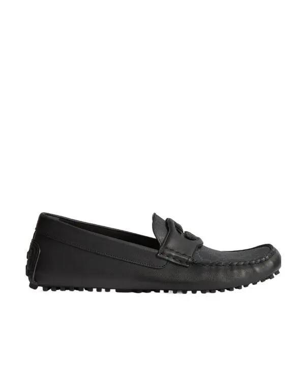 Gucci Interlocking G Driving Loafers - Black