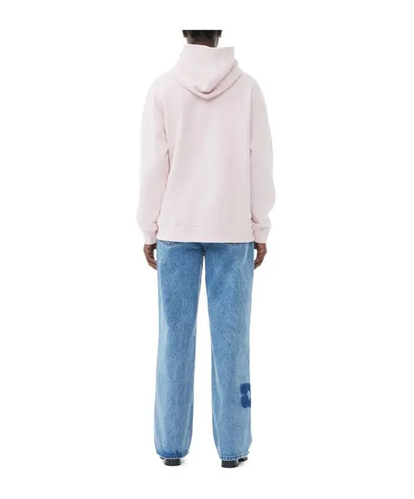 GANNI Logo Embroidered Drop Shoulder Hoodie