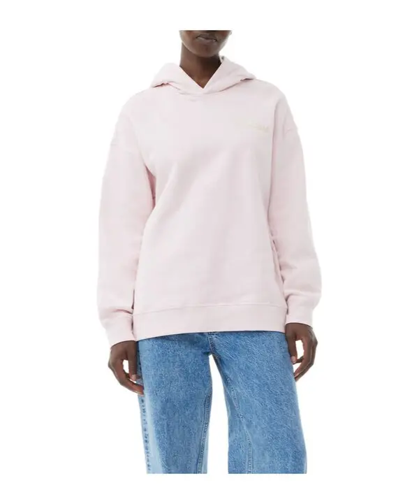 GANNI Logo Embroidered Drop Shoulder Hoodie